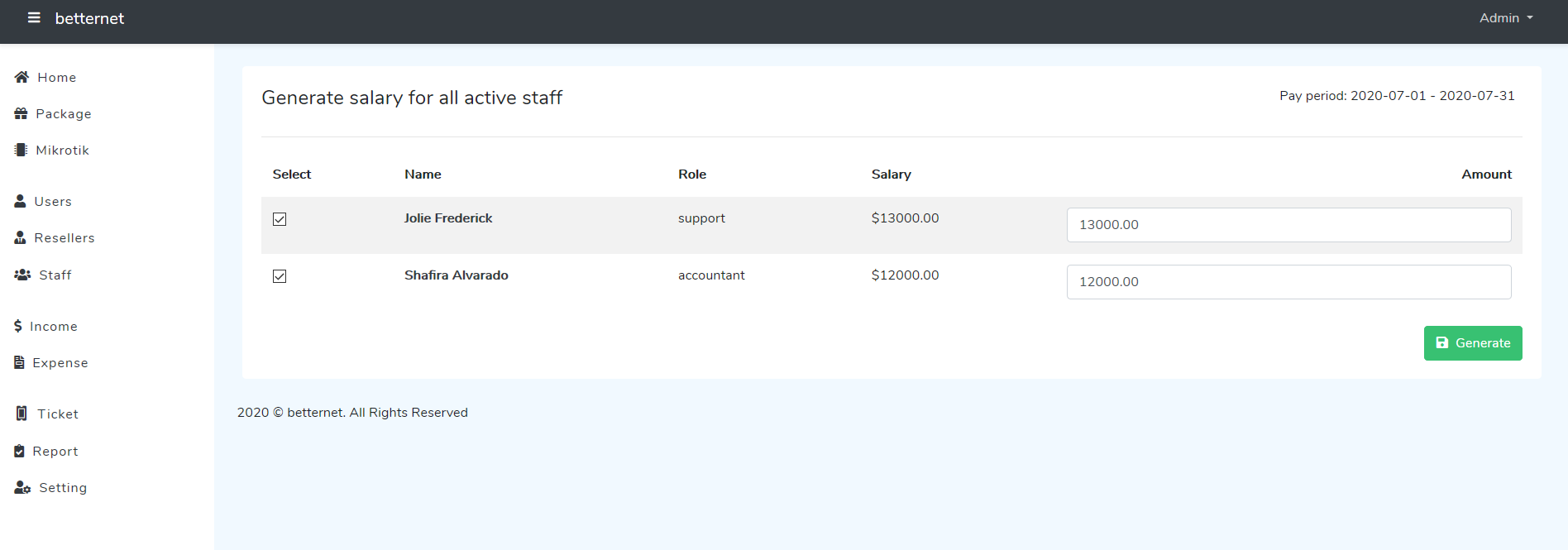 betternet - ISP Management System with Mikrotik API by sajalahsan